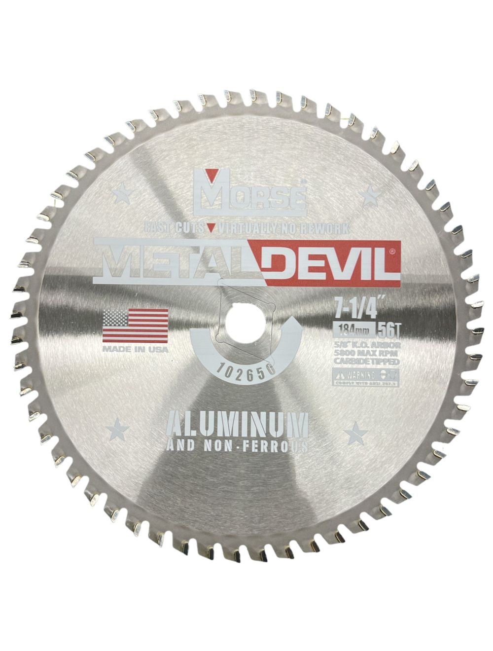 M.K. Morse 102650 7-1/4" 56 Tooth Metal Devil Aluminum Circular Saw Blade