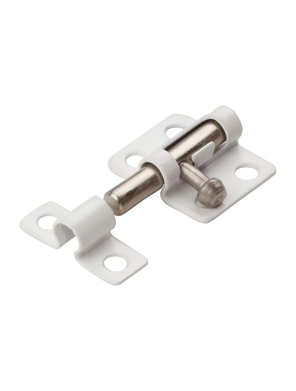 2" Window Bolt White Brass Slide