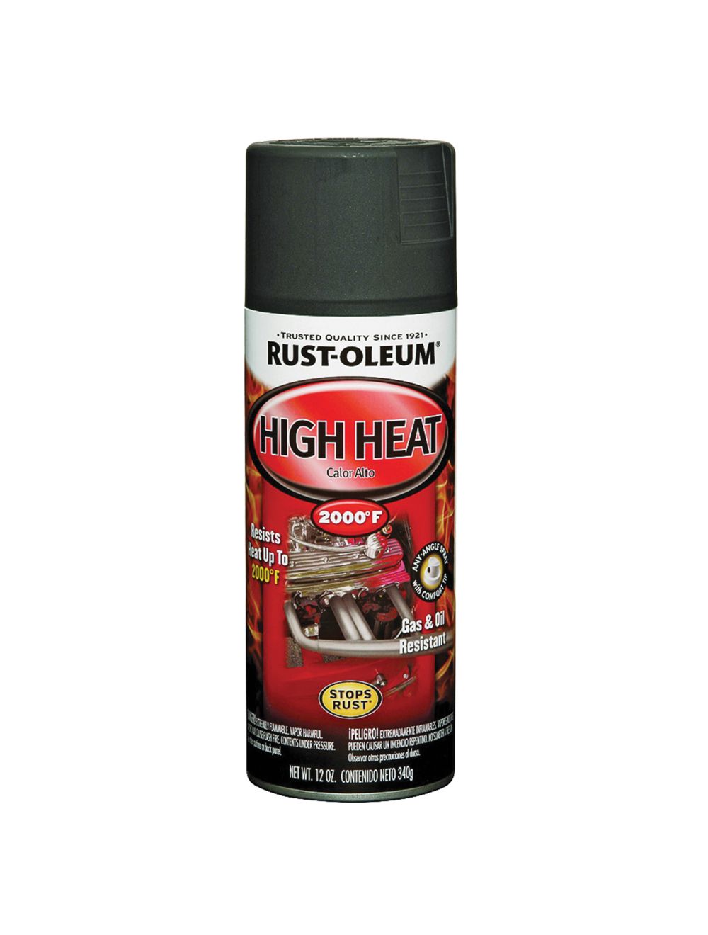 Rust-Oleum 248903 12 oz. Automotive High Heat Flat Black Spray Paint
