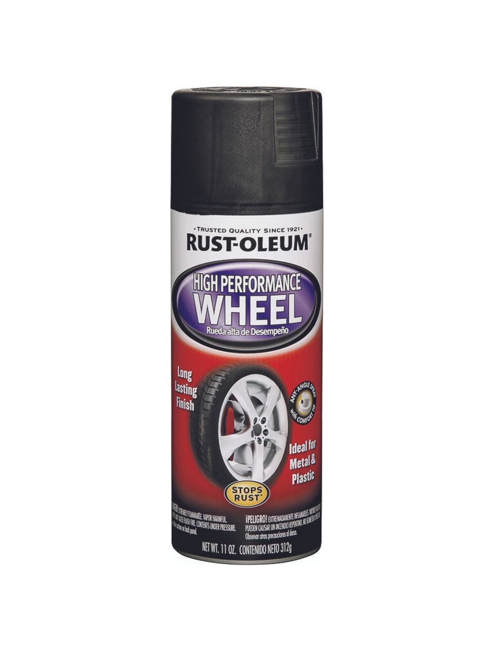 Rust-Oleum 248928 11 oz. Automotive High Performance Flat Black Wheel ...