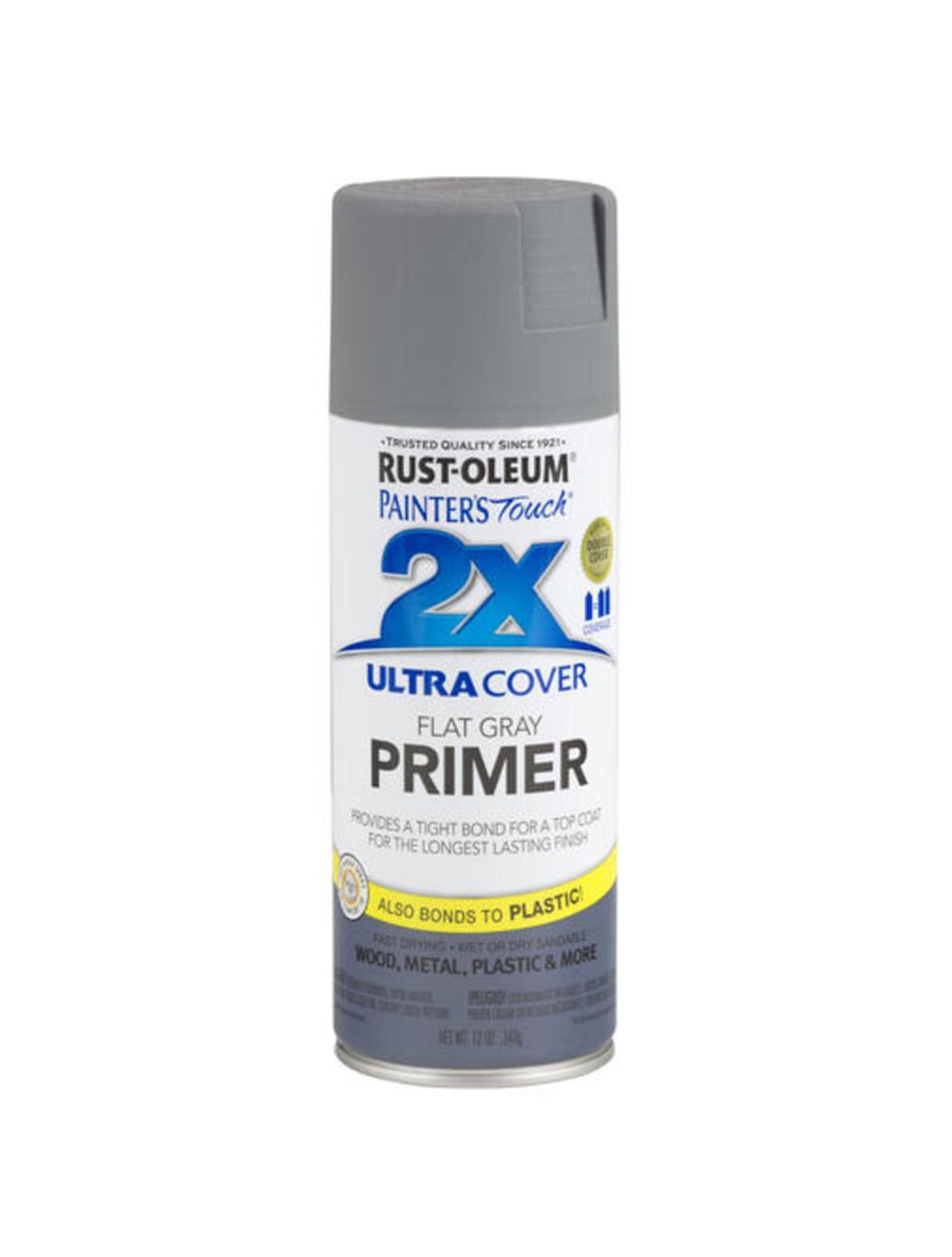 Rust-Oleum 12 oz. Painters Touch 2x Ultra Cover Flat Gray Primer Spray ...