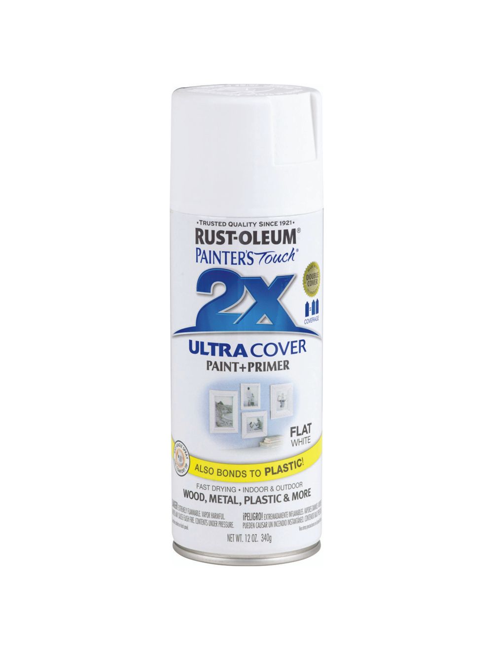 Rust-Oleum 12 oz. Painters Touch 2x Ultra Cover Flat White Spray Paint