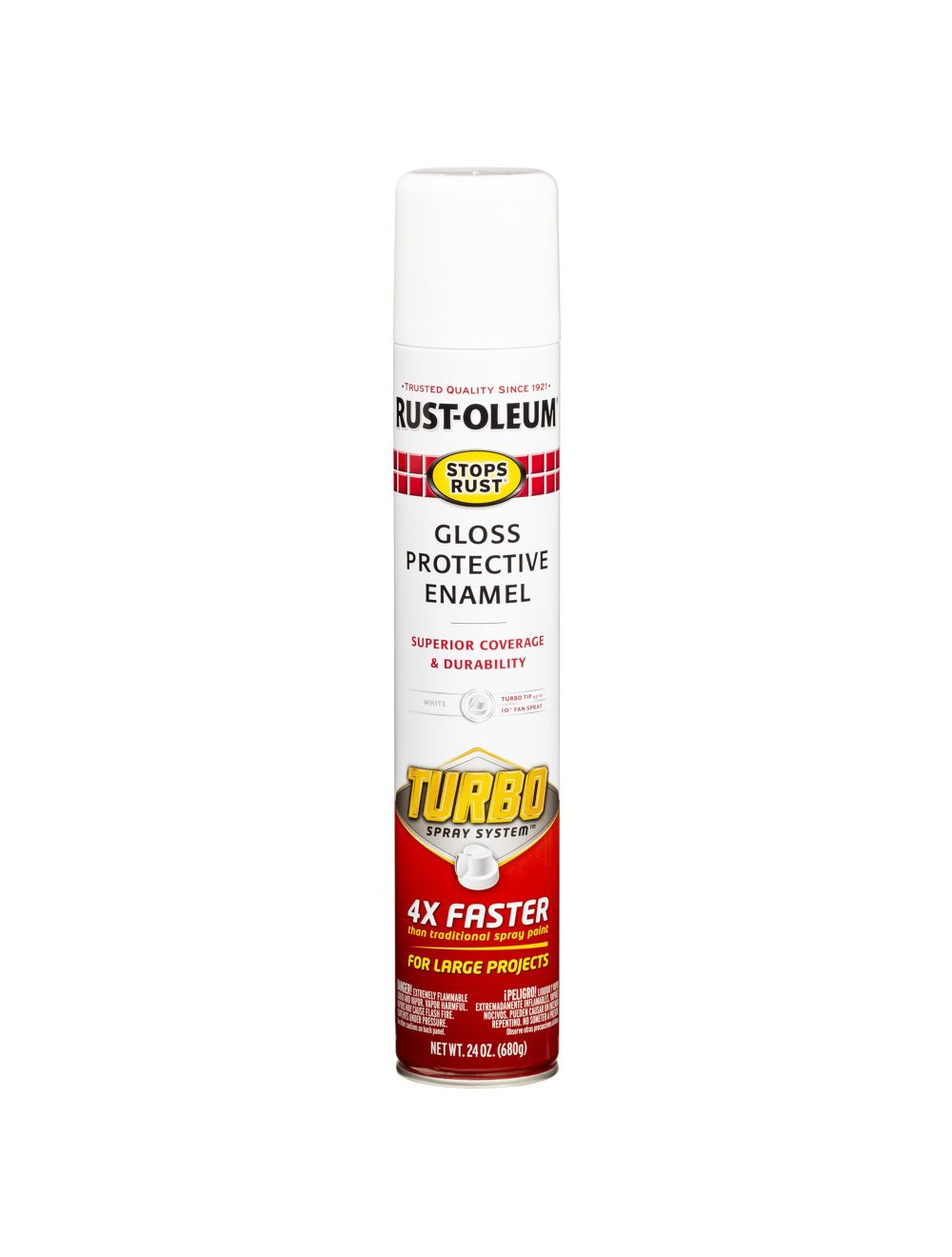 Rust-Oleum 334133 24 oz. Stops Rust Gloss Protective Enamel Gloss White ...