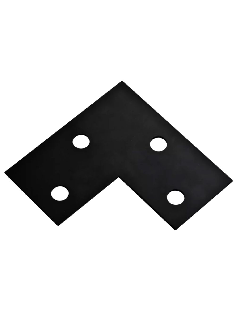 6" x 3" Corner Plate Structural Black