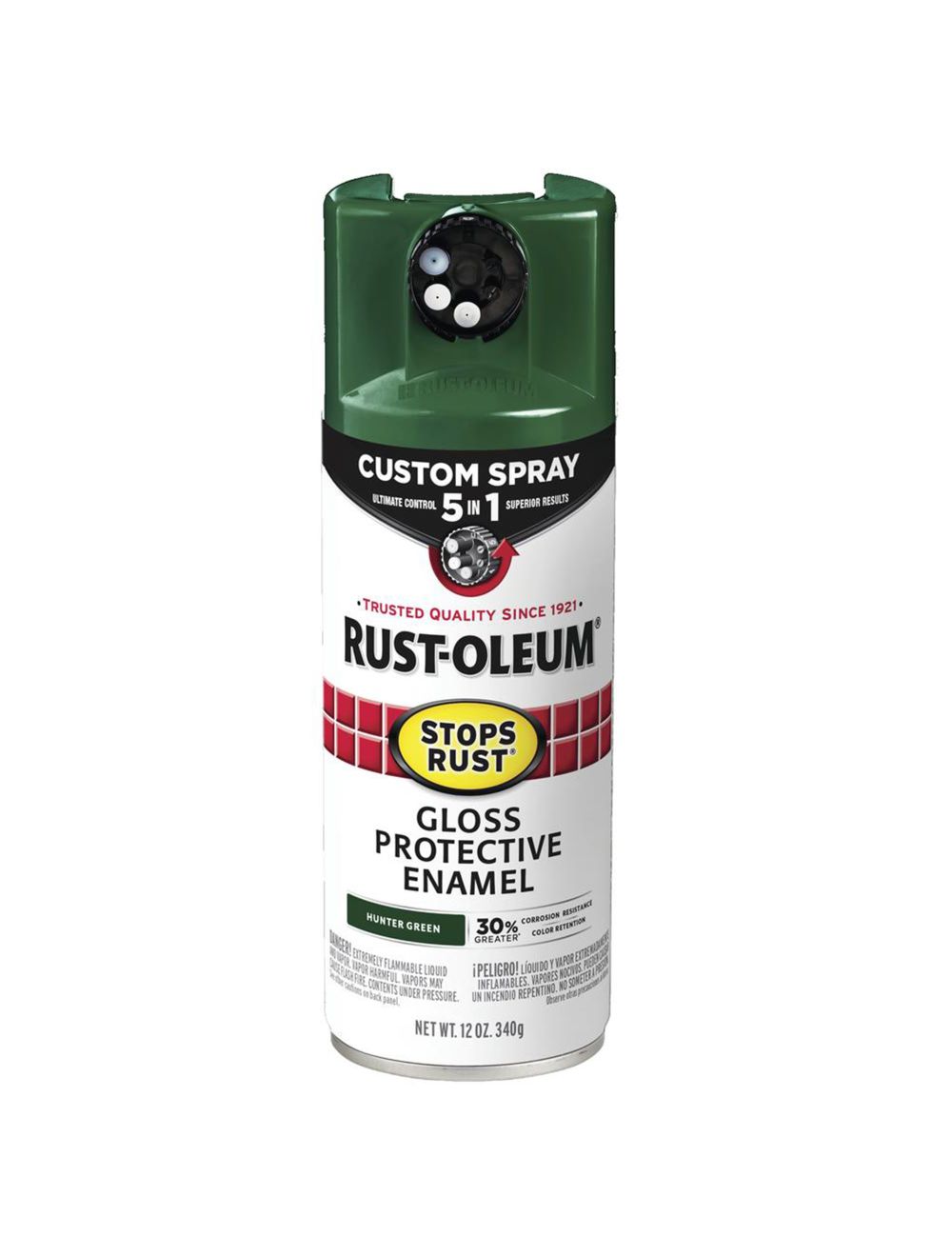 Rust-Oleum 376891 12 oz. Protective Enamel Gloss Hunter Green Spray ...