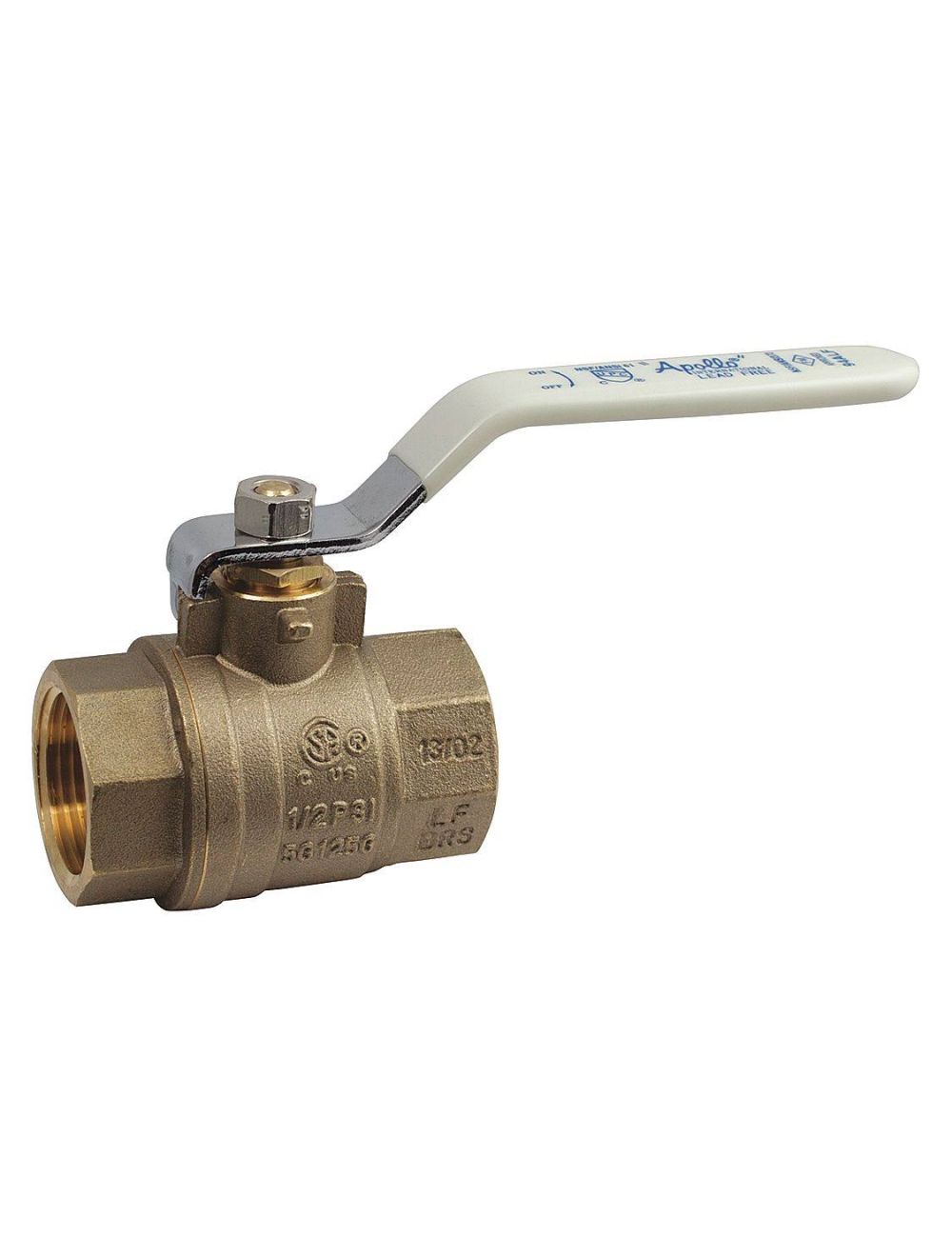 1/2" Female NPT Full-Port Forged Brass Ball Valve Lead Free
