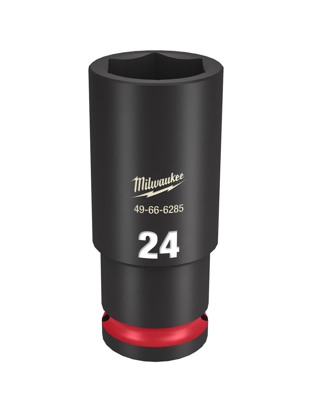 Milwaukee 49-66-6285 SHOCKWAVE Impact Duty 1/2" Drive 24MM Deep 6 Point ...