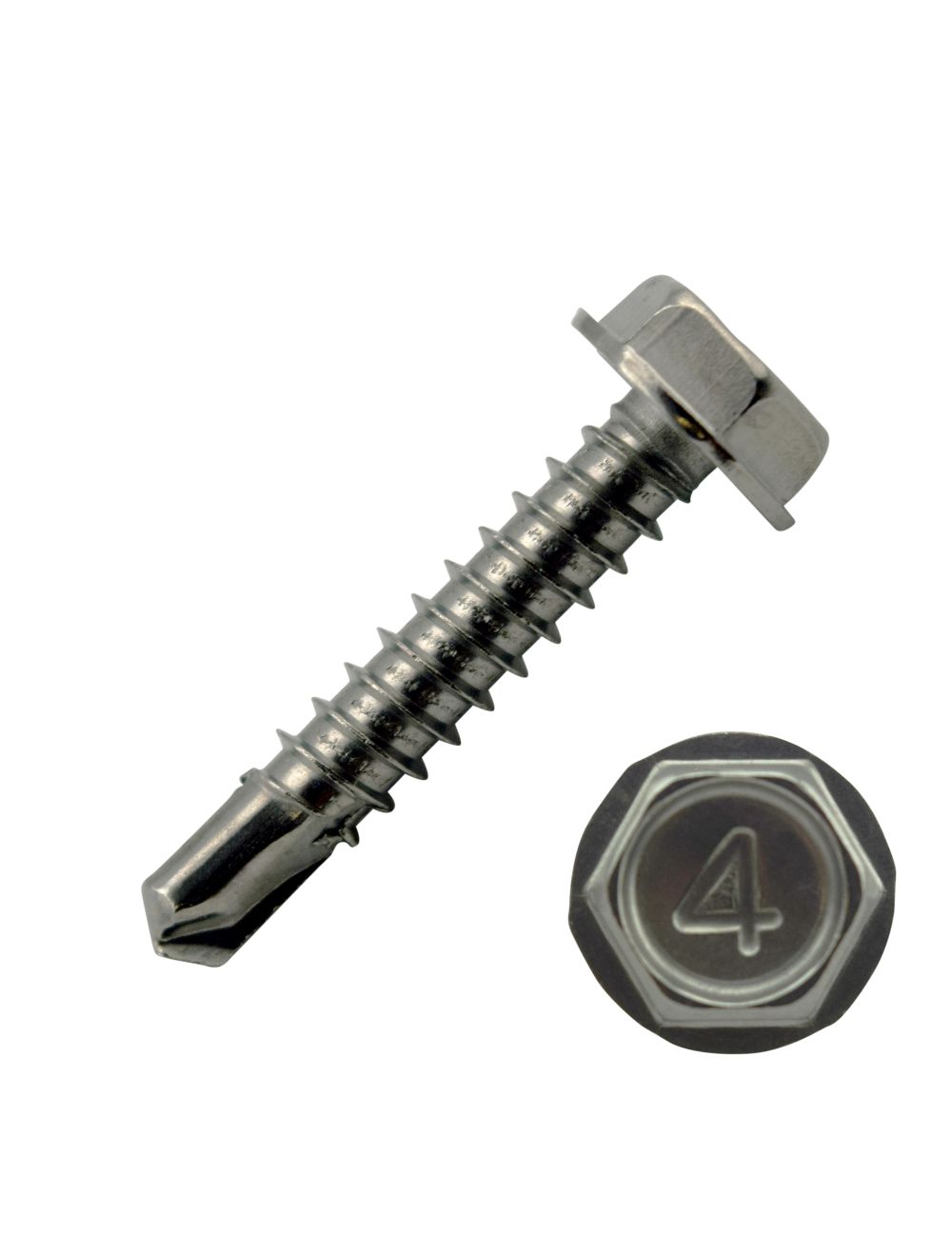 Intercorp 4H1416 #14-14 x 1" Hex Washer Head Self-Drilling Screw ...
