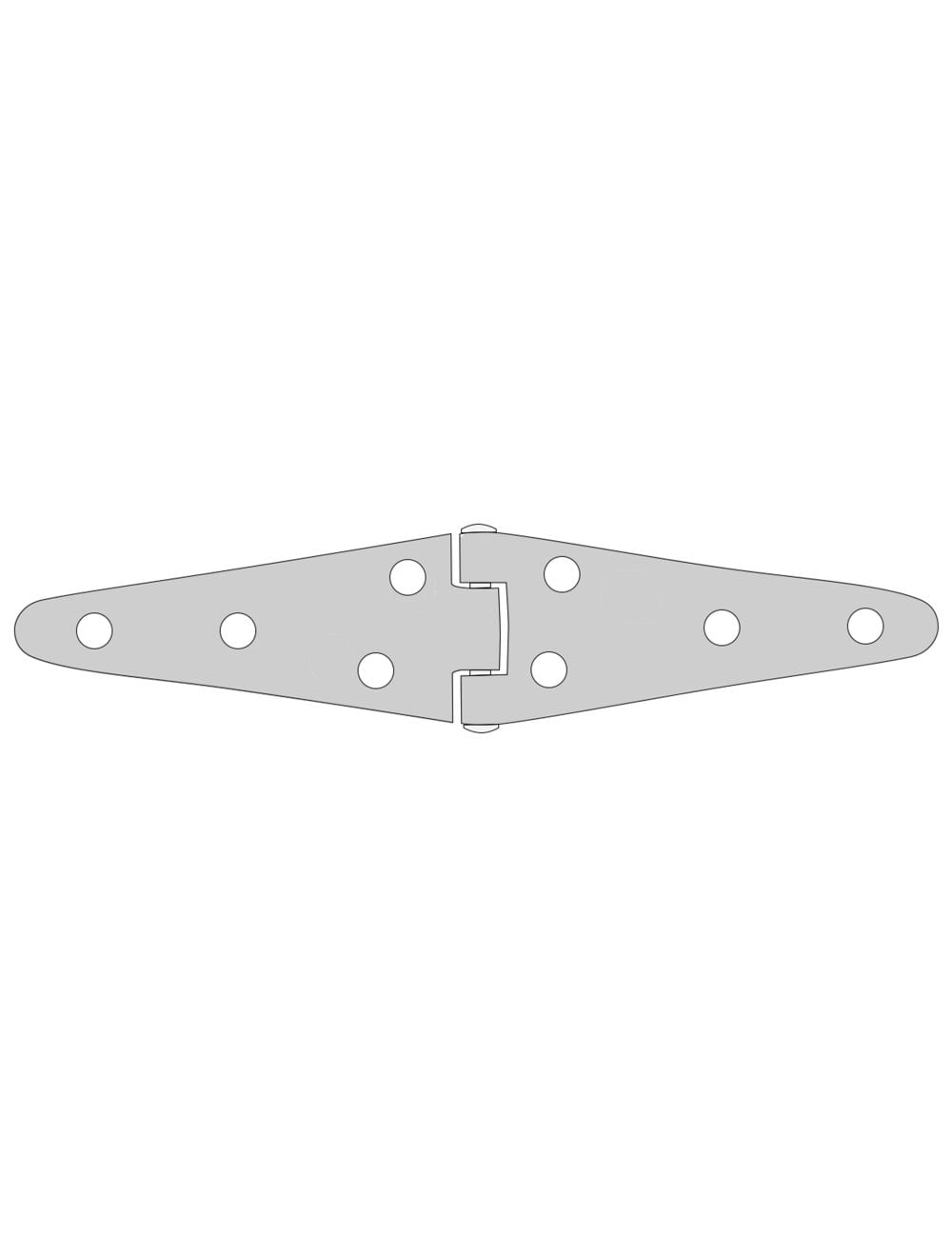10" Zinc Plated Heavy Duty Strap Hinge