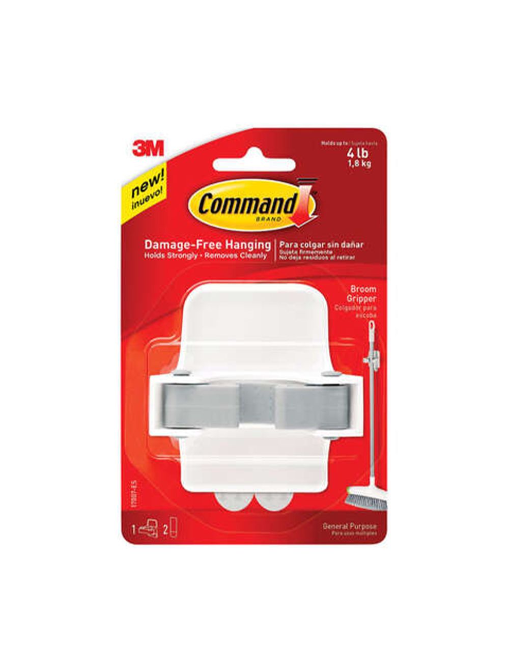 Command Large Plastic Broom Gripper