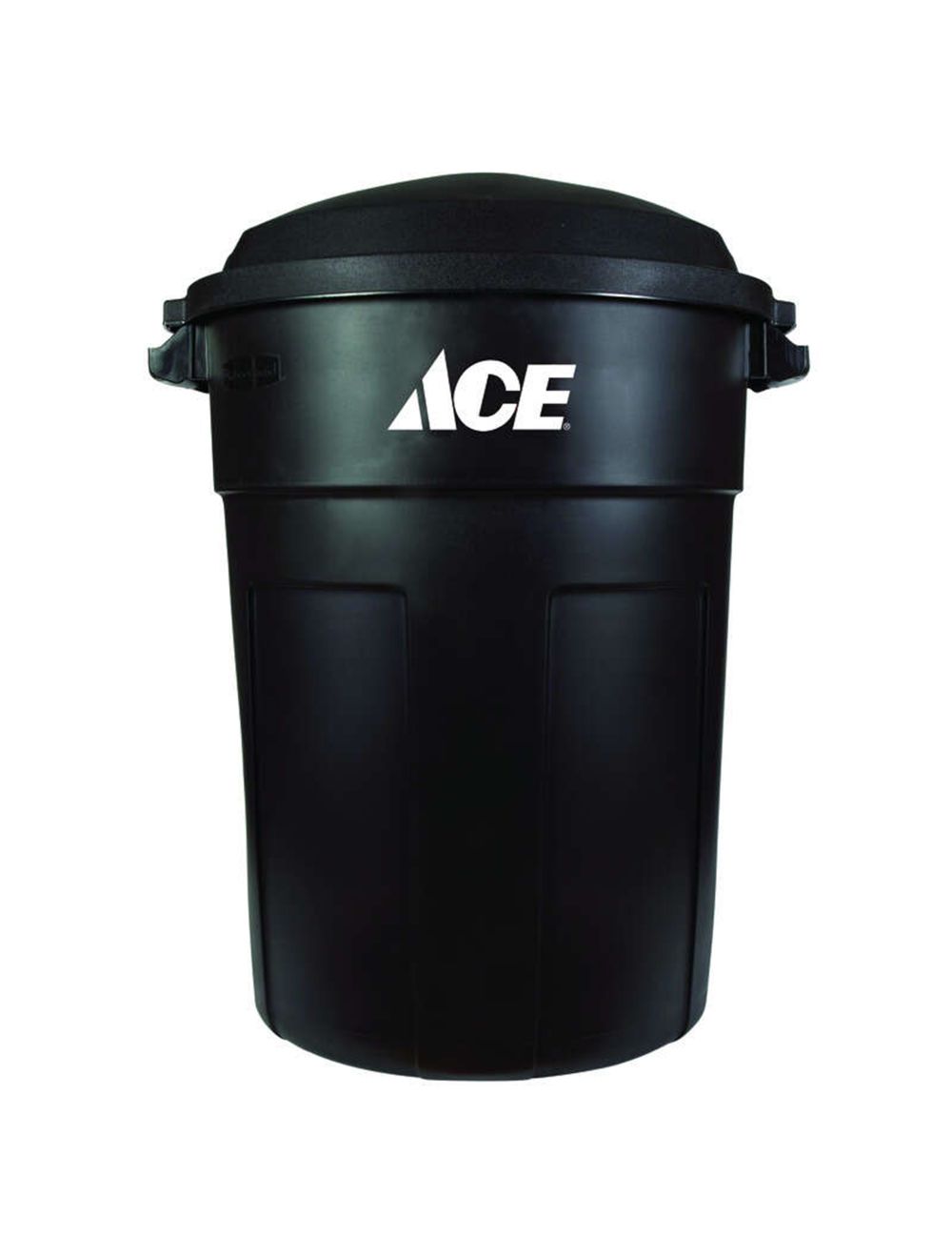 Ace 7131451 32 Gal. Black Plastic Garbage Can With Lid