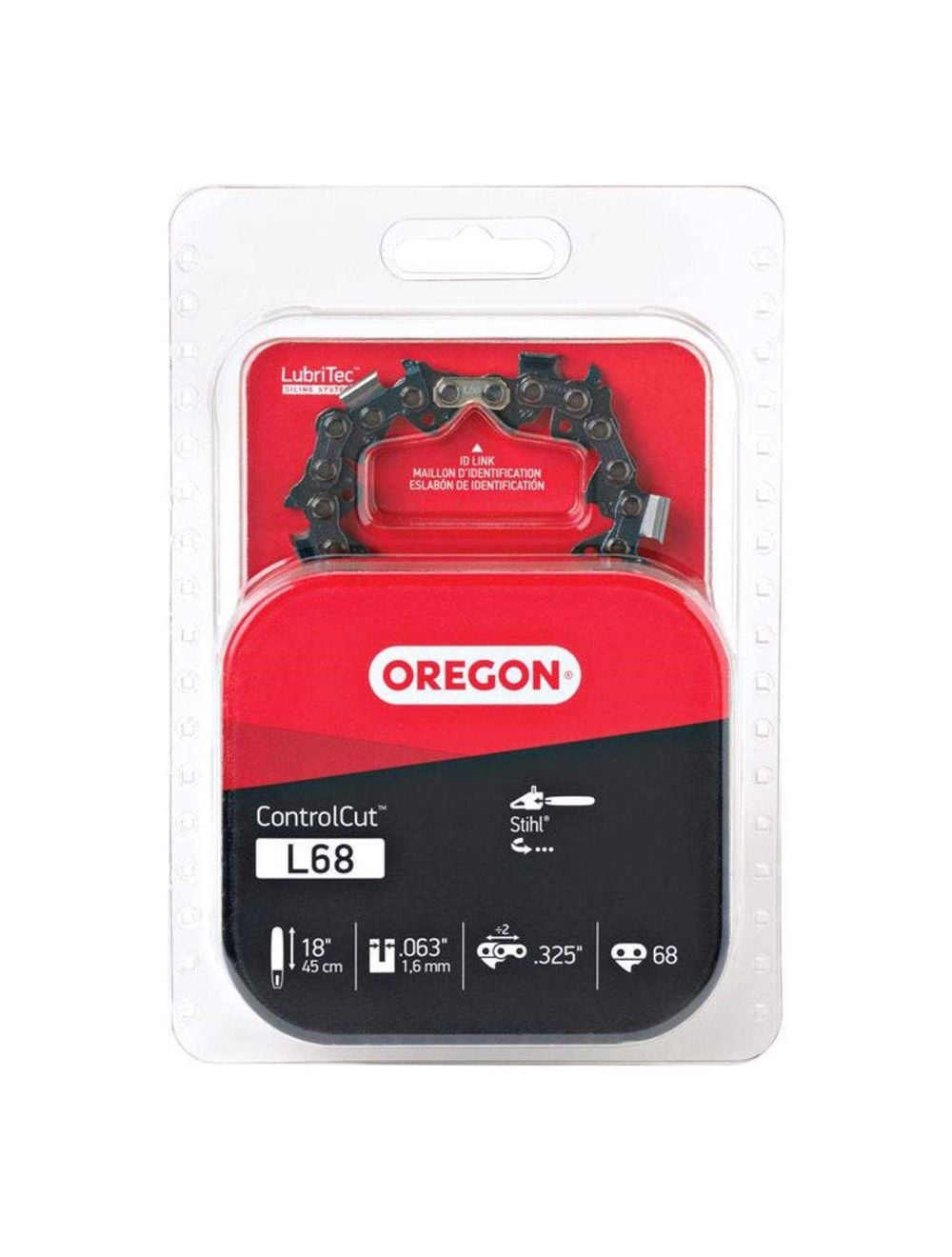 Oregon L68 18" ControlCut Chainsaw Chain 68 Links