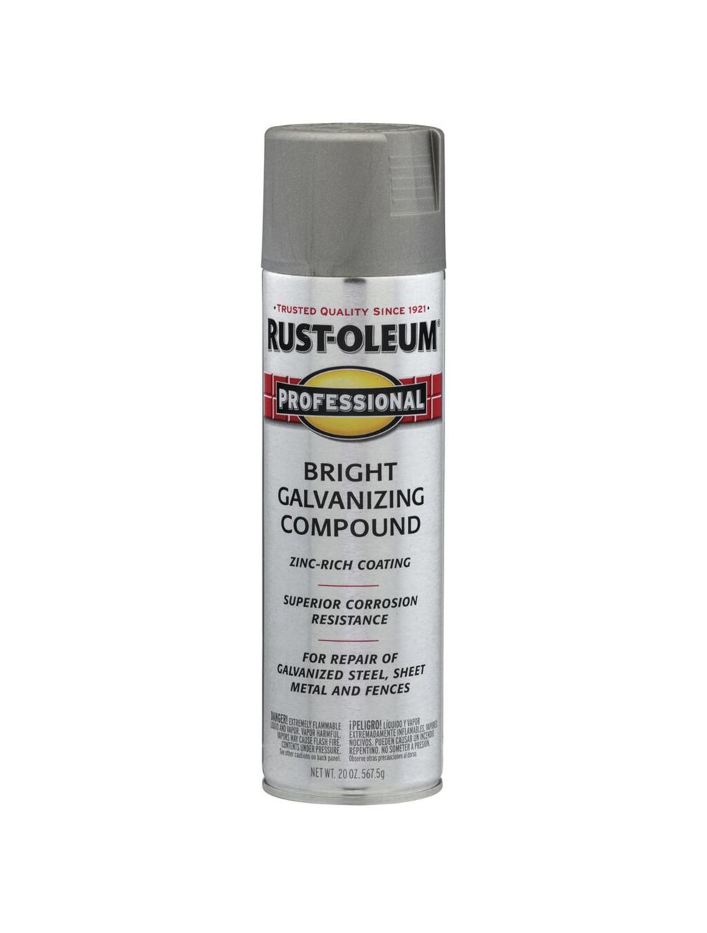 Rust-Oleum 7584838 20 oz. Galvanizing Compound Bright Gray Spray Paint