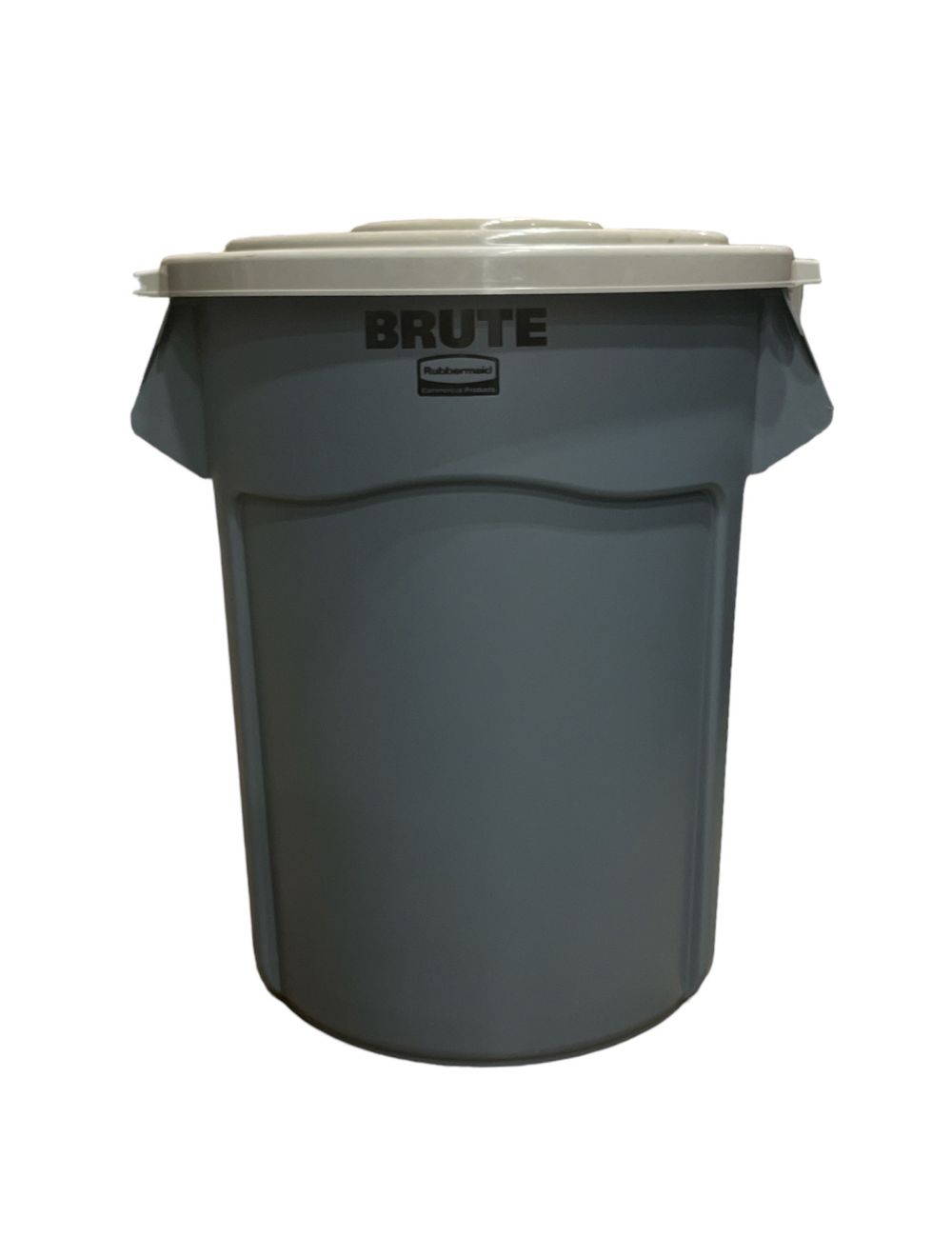 Rubbermaid Brute 55 Gal. Gray Resin Garbage Can With Lid