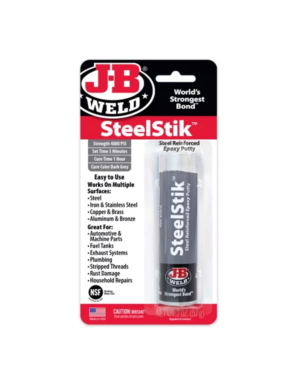 J-B Weld 8267 Steelstik Epoxy Putty