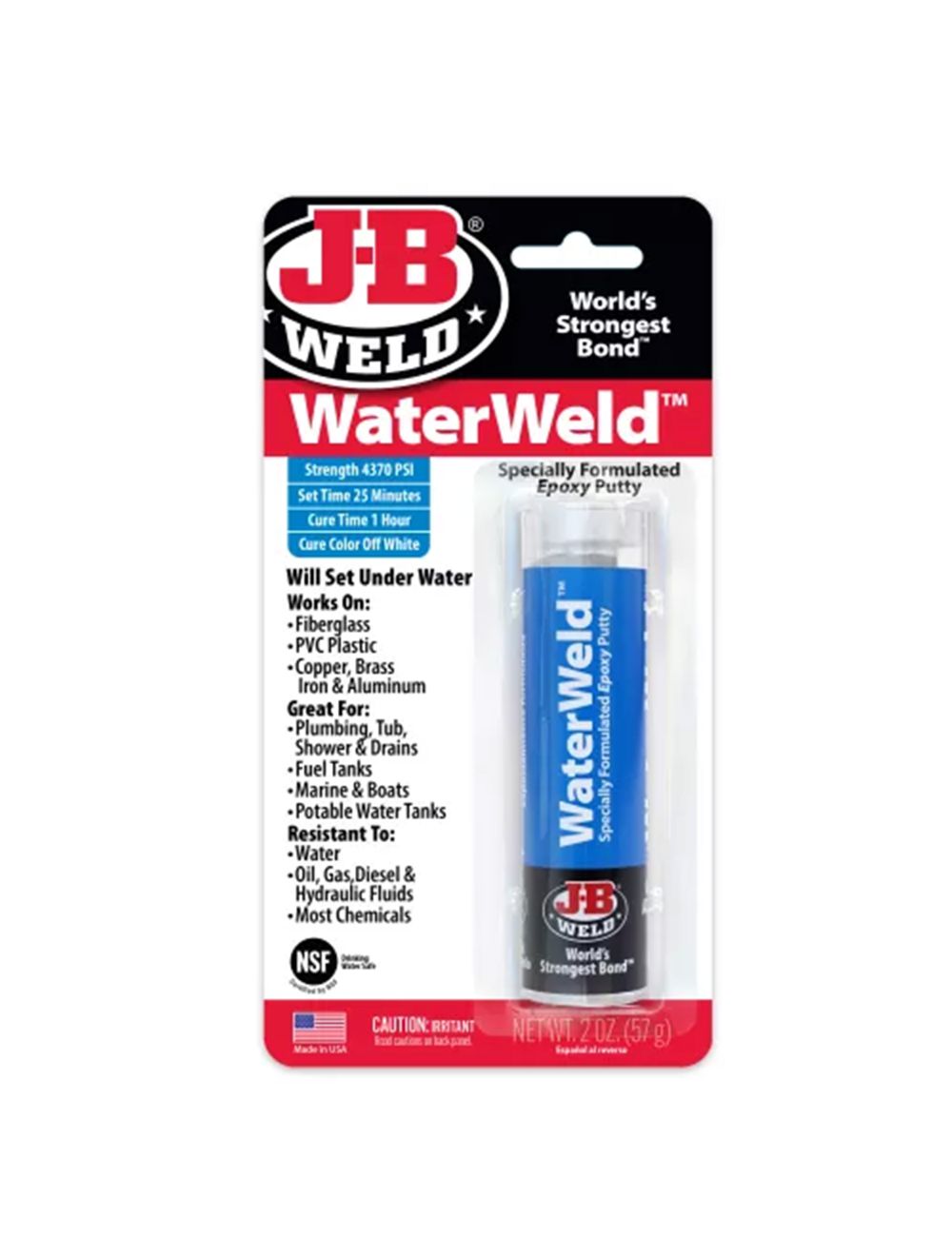 J-B Weld 8277 Waterweld Epoxy Putty