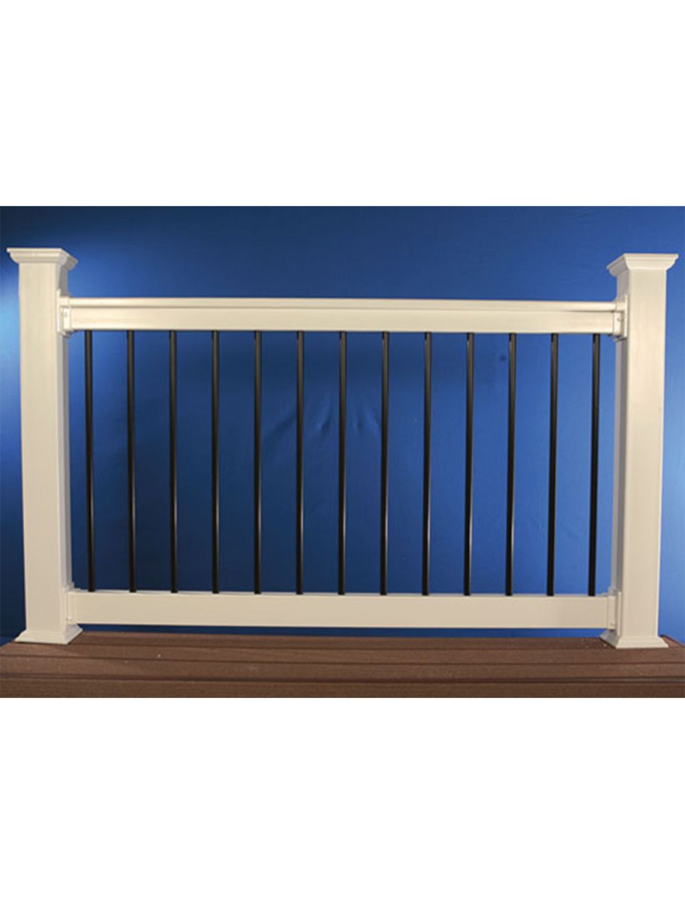 Round Spindle Vinyl Rail Kit (8' Long x 36" High)