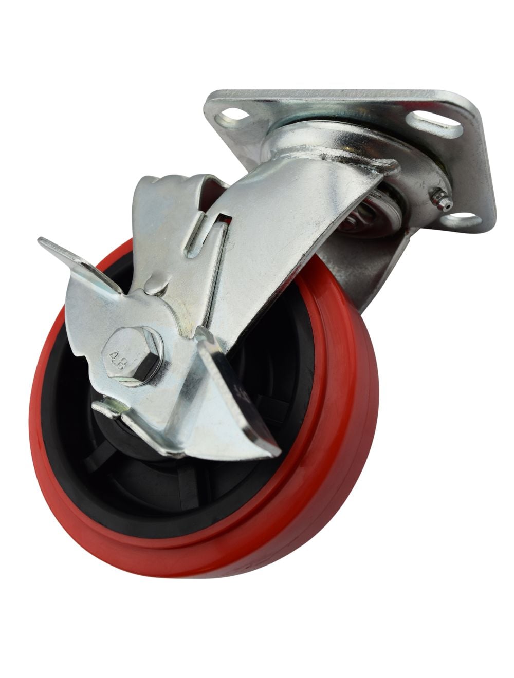 6" x 2" Swivel with Brake 700 lb Capacity Polyurethane on Polypropylene ...