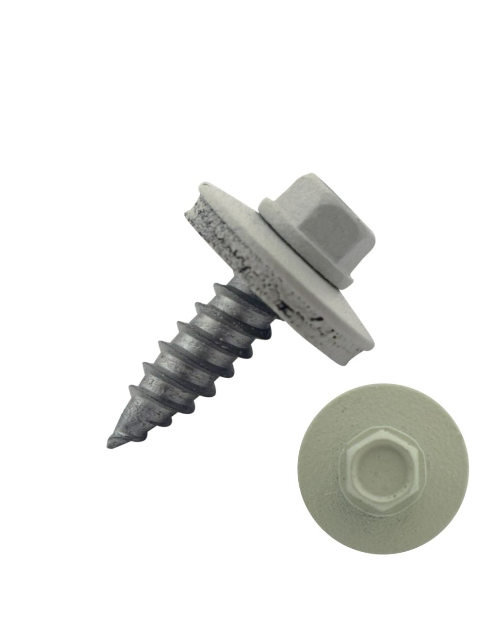 Acorn International SW-SS1234W250 #12-14 x 3/4" White Hex Washer Head ...