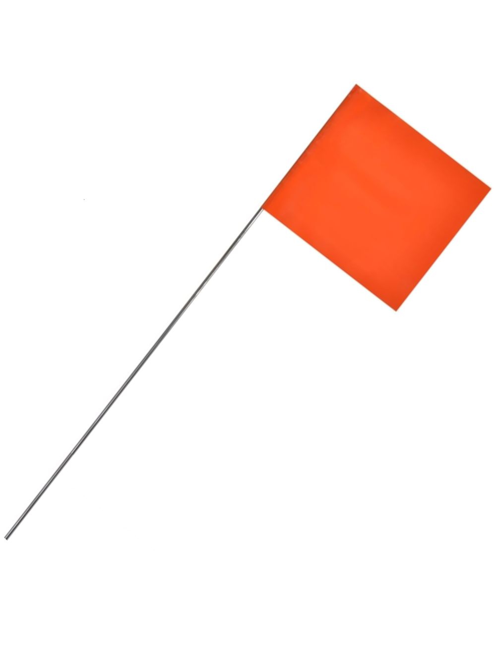 2-1/2" x 3-1/2" Orange Marking Flag - 100 Pack