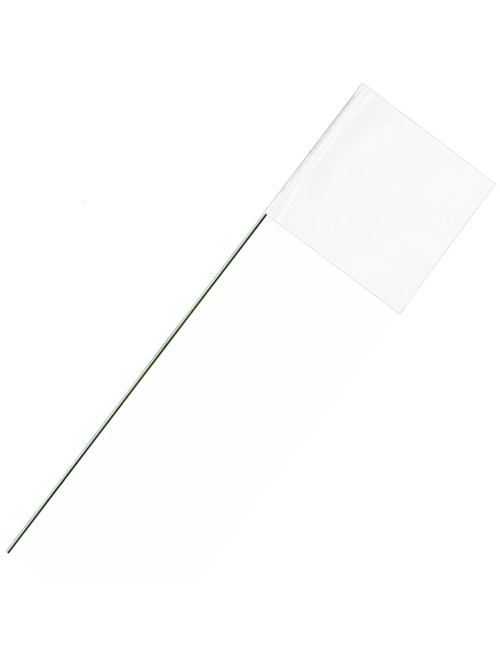 2-1/2" x 3-1/2" White Marking Flag - 100 Pack