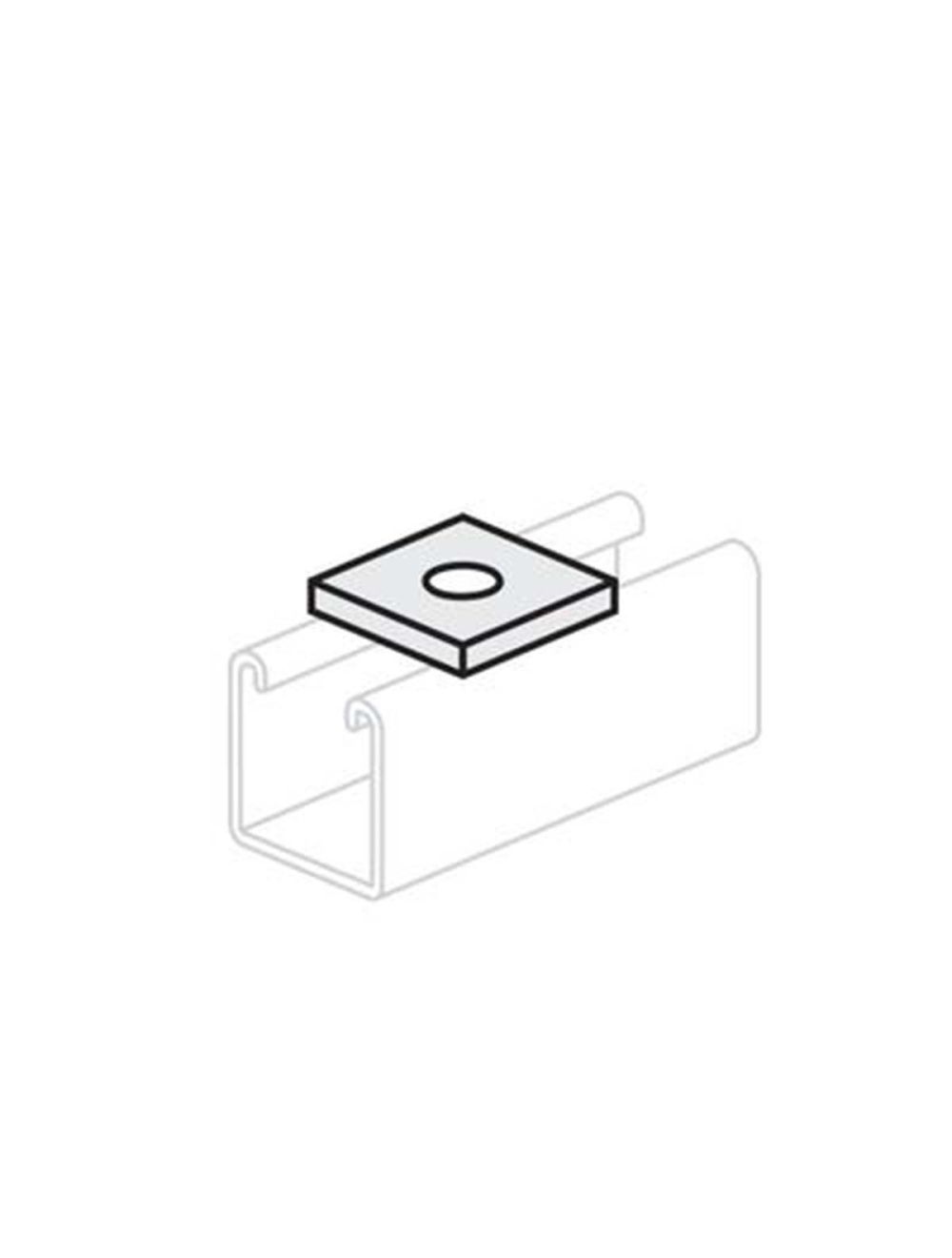 1/2" Square Channel Washer Zinc Plated - 5 pc bag