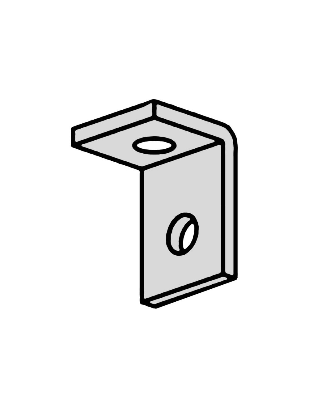1-7/8" x 2-1/16" 90 Degree Angle Plate (2 Hole) - 5 pc bag