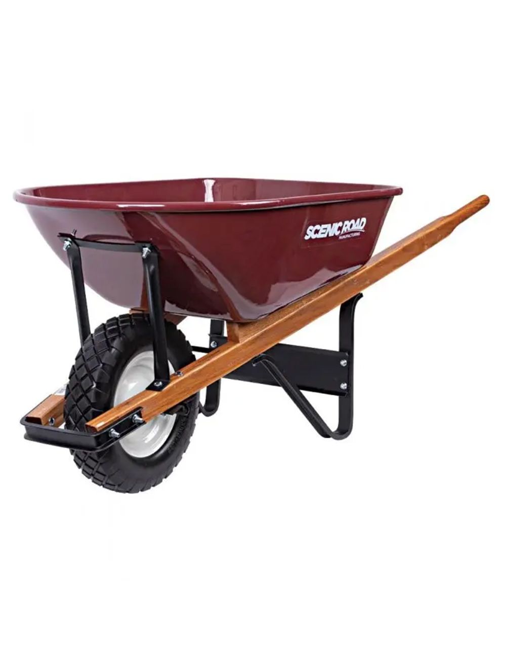 Scenic Road MSS6-1FF 6 Cubic ft Capacity Steel Tray Wheelbarrow