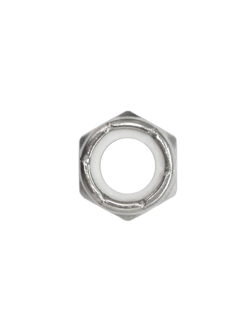 10-32 Nylon Insert Lock Nut 18-8 Stainless Steel - 100 pcs per bag