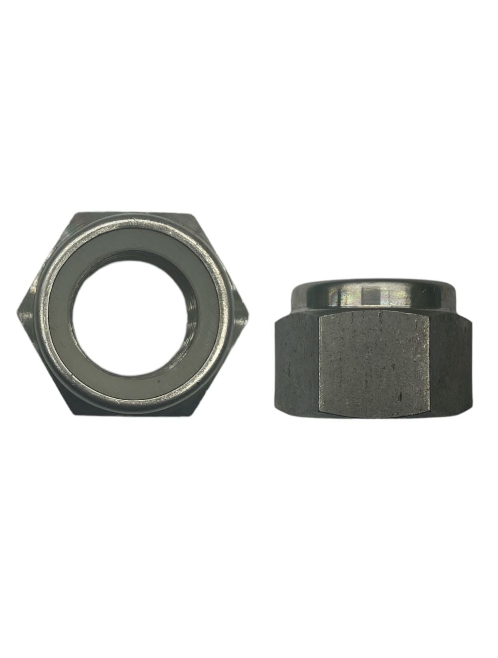 3/8-16 Nylon Insert Lock Nut 18-8 Stainless Steel - 50 pcs per bag