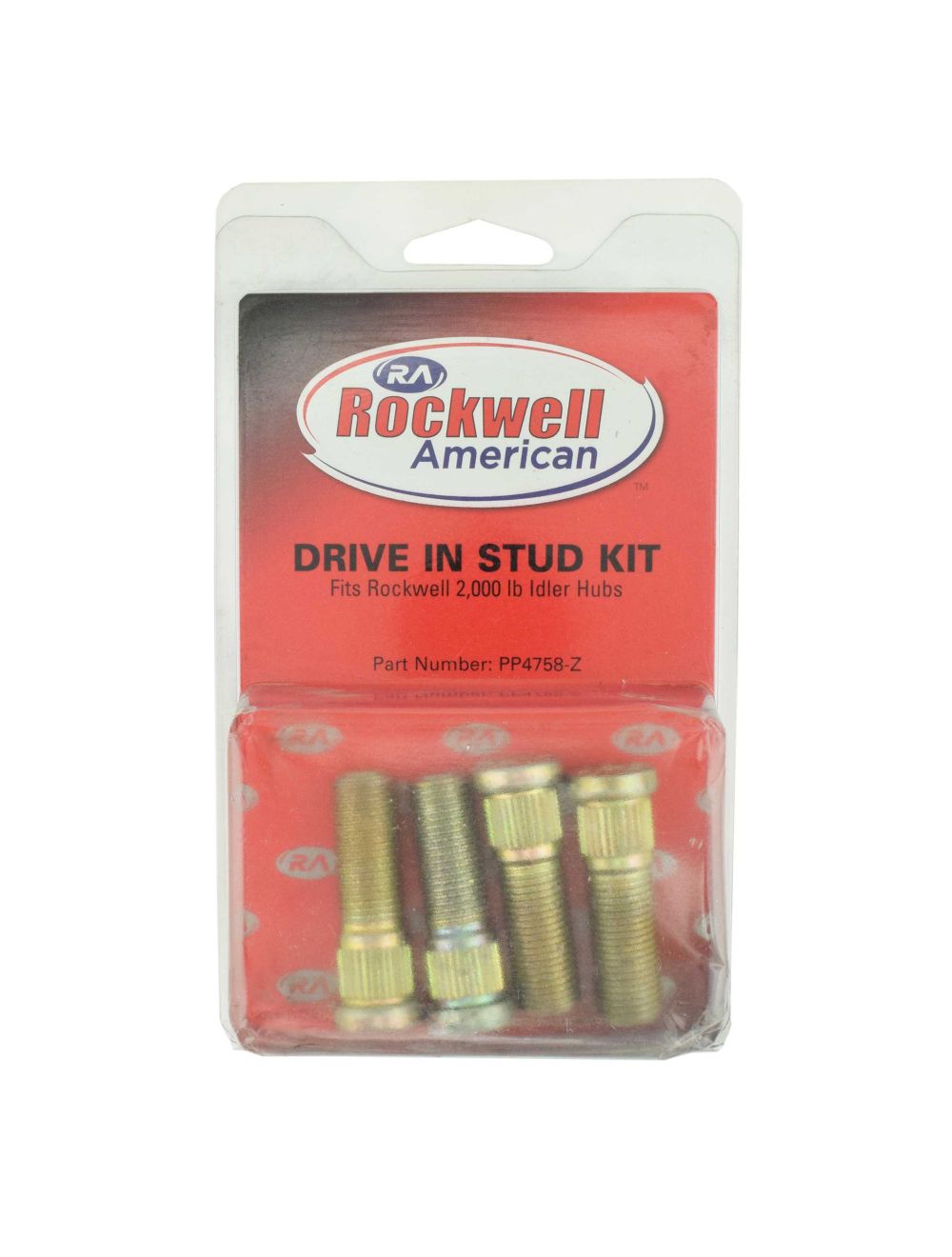 Rockwell American 1/2"-20 x 1-5/8" Drive In Trailer Axle Stud Kit (4 Pack)