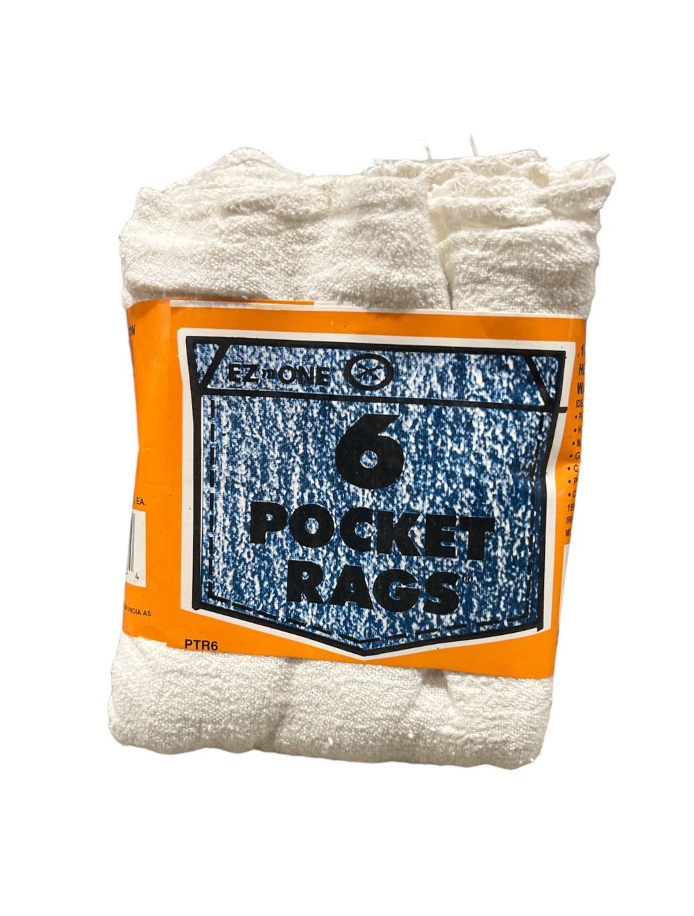 Cotton Pocket Painter Rags - 6 Pack