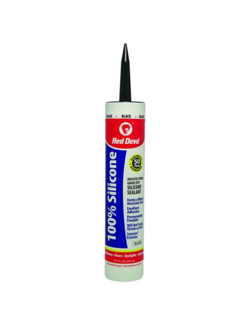 Red Devil 081660 10.1 oz. Black 100% Silicone Sealant