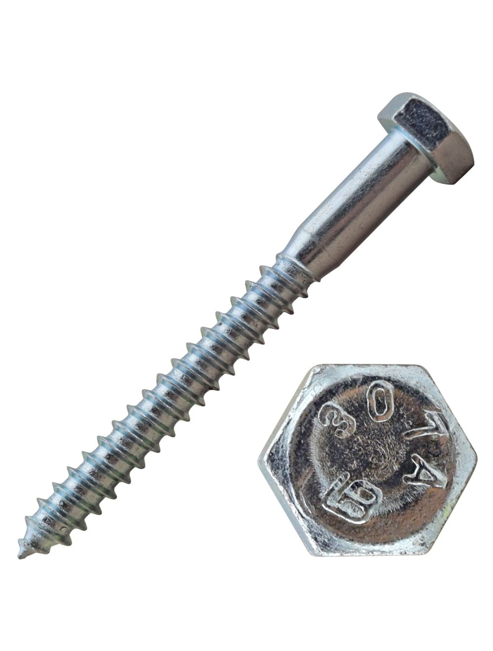 3/4" X 3" Hex Lag Screw Zinc Plated - 75 pcs per box