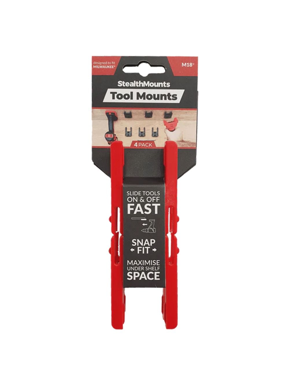 Milwaukee M18 Tool Mounts - 4 Pack