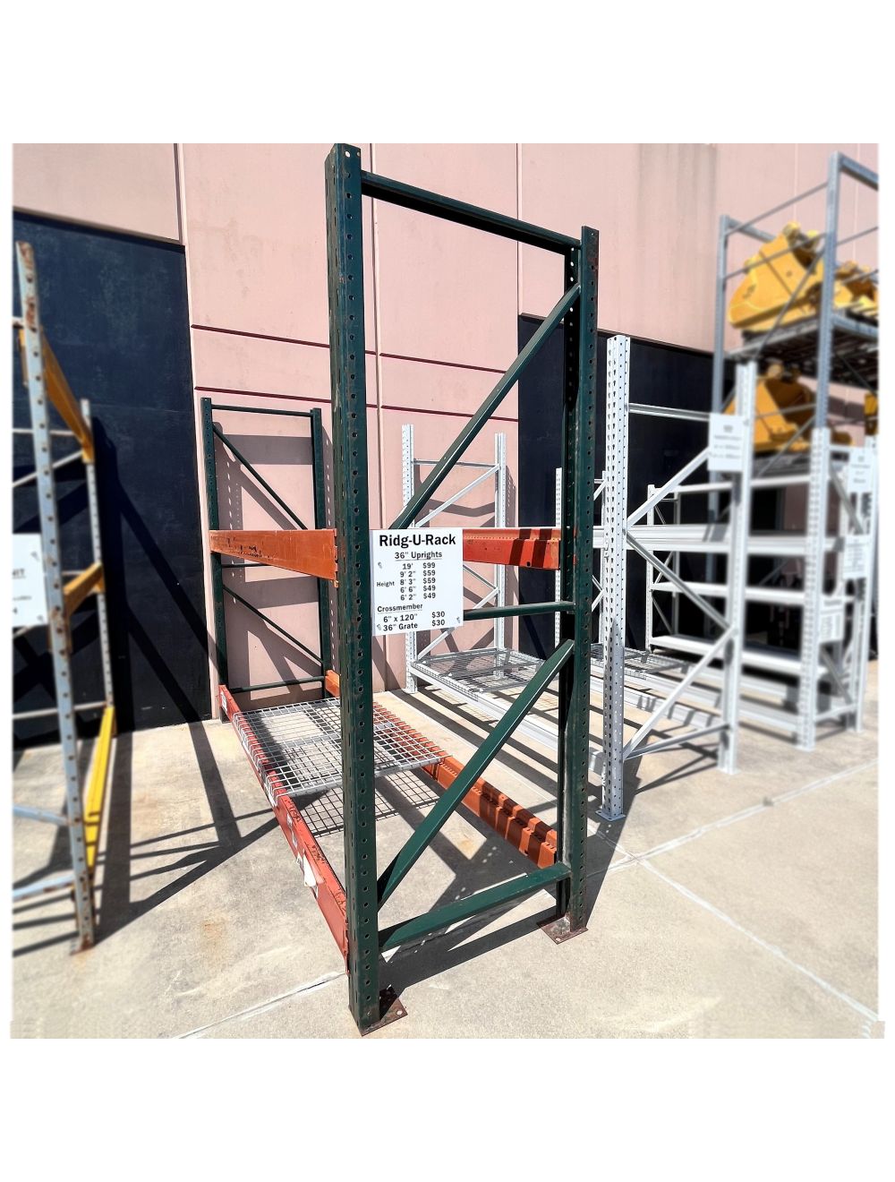 36" x 6' 6" Ridg-U-Rak Heavy Duty Upright Green