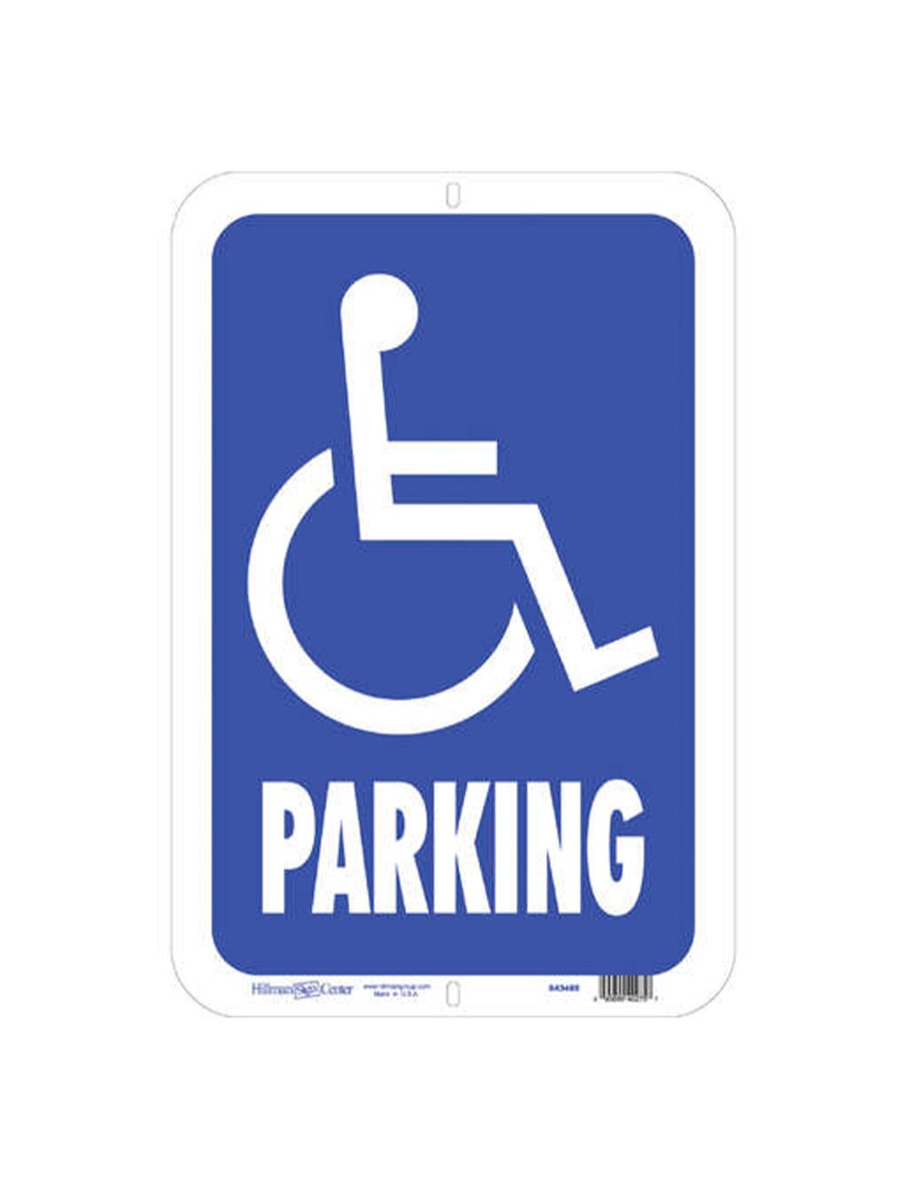 Hillman 843485 19" x 15" Aluminum Handicap Sign