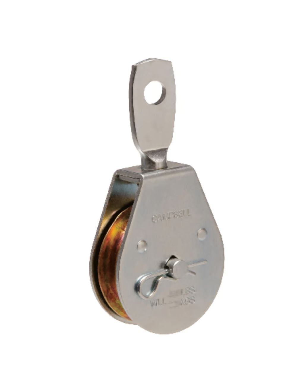 2-1/2" Steel Single Sheave Swivel Eye Pulley Zinc Plated