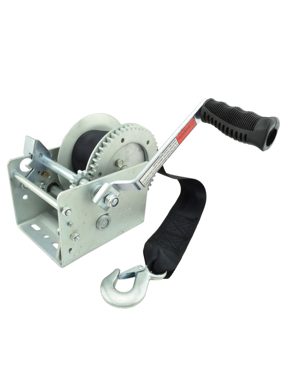Two Speed 2,500 lb Hand Winch with 20' Nylon Strap