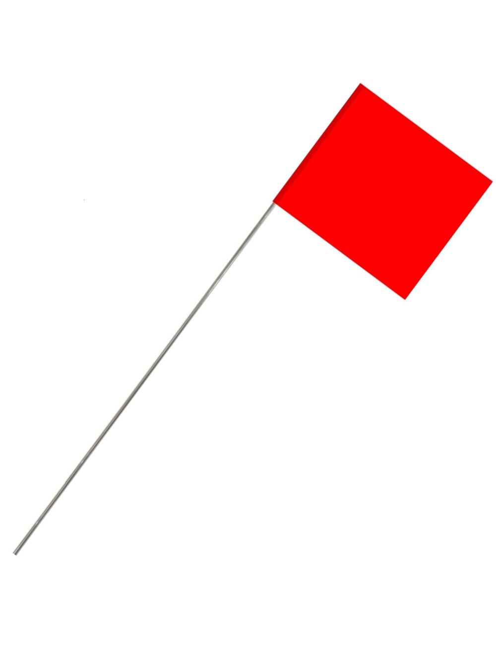 2-1/2" x 3-1/2" Red Marking Flag - 100 Pack