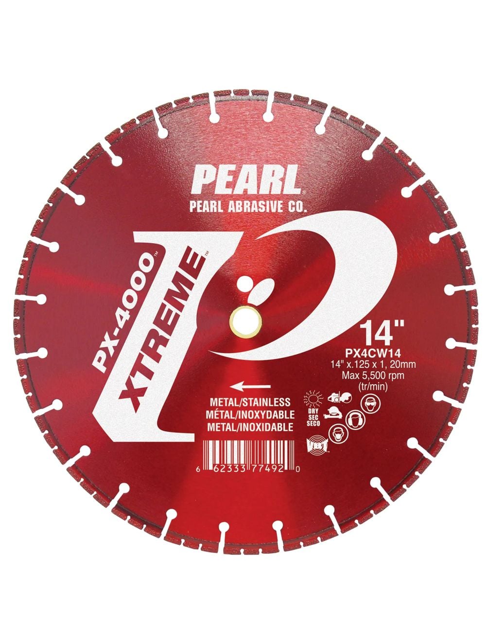 Pearl 14" x 0.125" x 1",20mm Xtreme PX-4000 Diamond Wheel