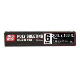 Grip-Rite 620100C 20' x 100' 6 Mil Poly Sheeting Clear