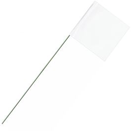 2-1/2" x 3-1/2" White Marking Flag - 100 Pack