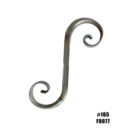 3-1/2" x 10" S-Scroll Wrought Iron