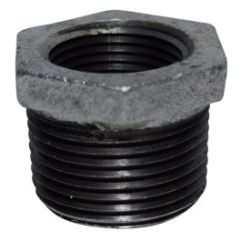 1-1/4" x 3/4" NPT Hex Bushing Reducer Galvanized Malleable Iron
