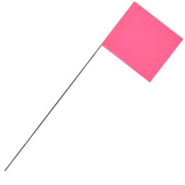 2-1/2" x 3-1/2" Pink Marking Flag - 100 Pack