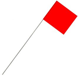2-1/2" x 3-1/2" Red Marking Flag - 100 Pack