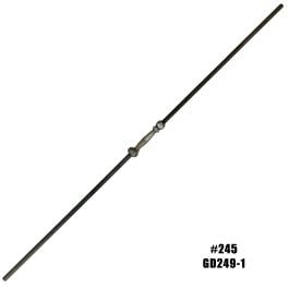 1/2" x 39-3/8" Triple Spehere Centered Bushing Baluster Wrought Iron