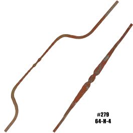 1-3/16" x 35-7/16" Hammered Square Bar Stamped Belly Baluster Wrought Iron