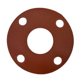 3" Red Rubber Full Face Flange with Bolt Holes